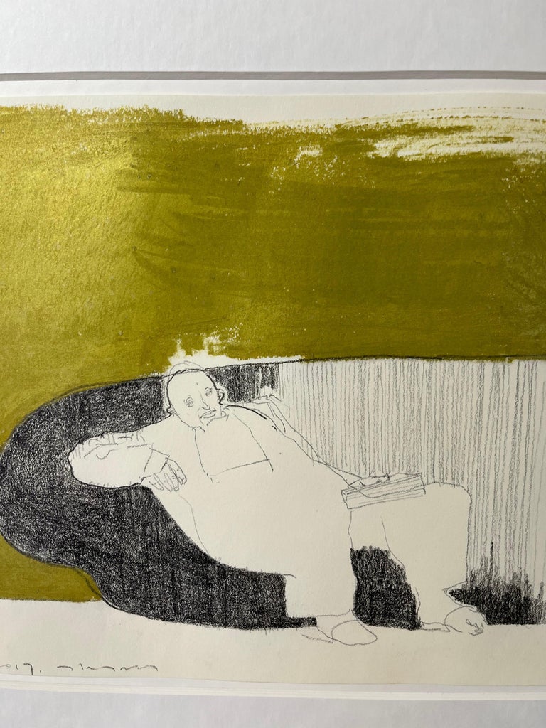 Kiseok Kim - Reminiscent [drawing, Mixed media on paper, portrait, male ...