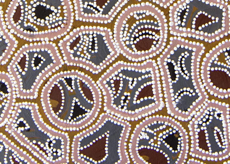 Kittey Malarvie - Luga. Abstract Aboriginal painting about cracking mud ...