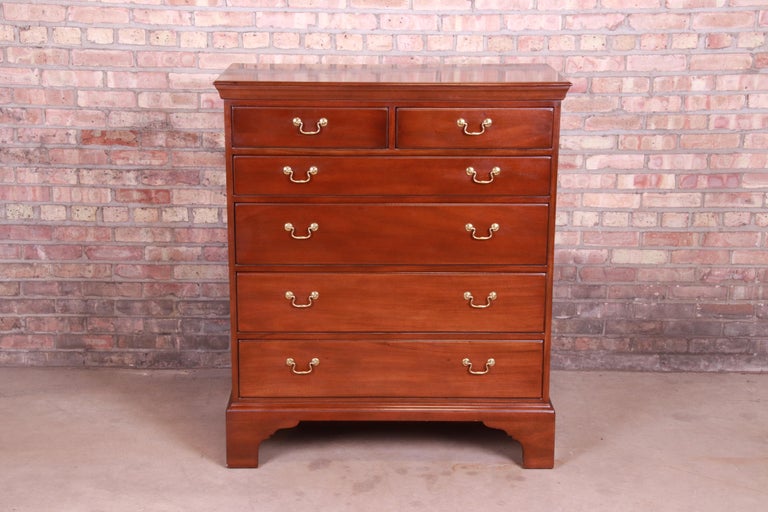 Kittinger Colonial Williamsburg Mahogany Highboy Dresser at 1stDibs