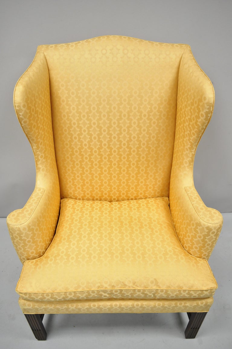 Kittinger CW-12 Colonial Williamsburg Gold Wing Wingback Mahogany Chair ...