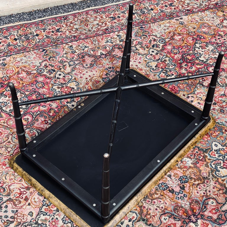 Kittinger Faux Bamboo Tortoise Shell Coffee Table For Sale at 1stDibs