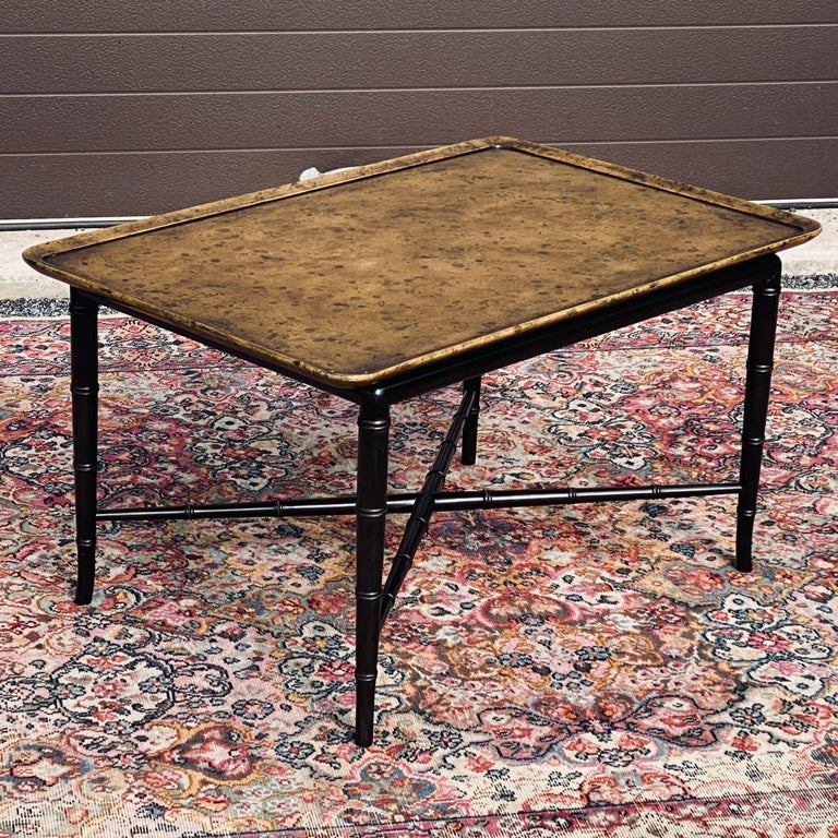 Kittinger Faux Bamboo Tortoise Shell Coffee Table For Sale at 1stDibs