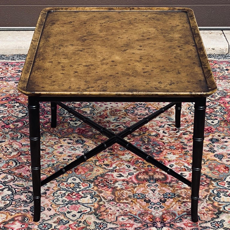 Kittinger Faux Bamboo Tortoise Shell Coffee Table For Sale at 1stDibs