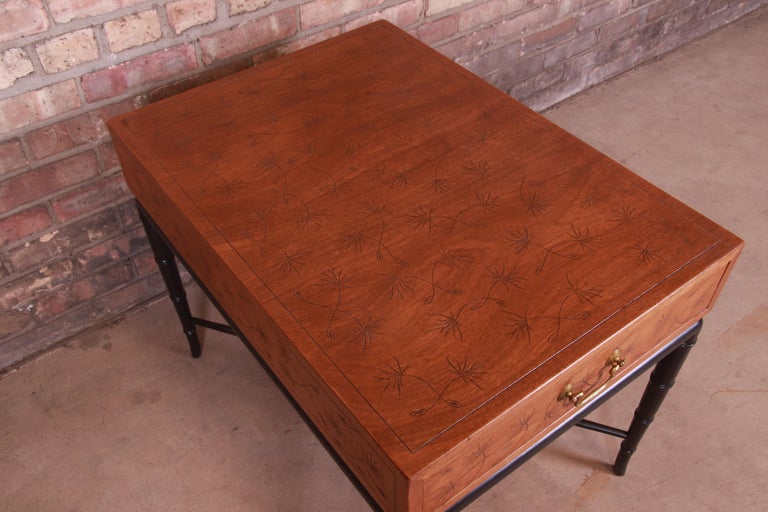 Kittinger Hollywood Regency Faux Bamboo Occasional Side Table, Circa ...