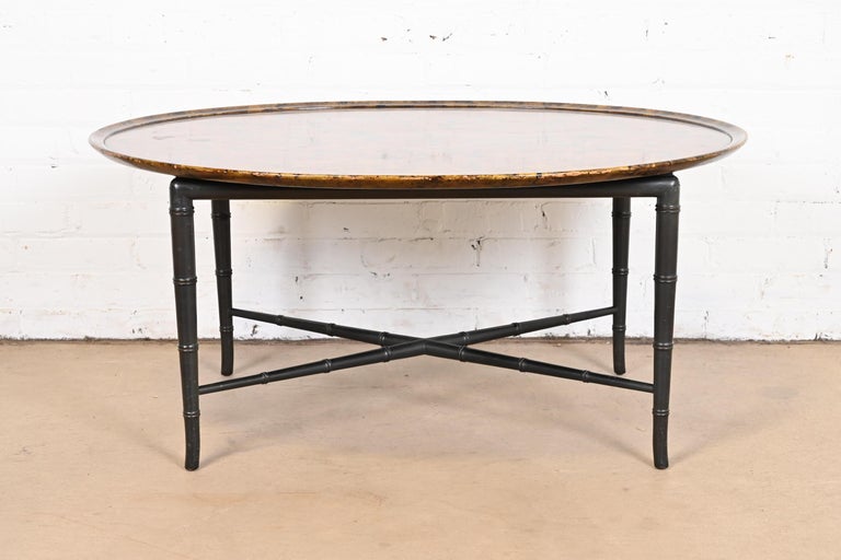 Kittinger Regency Faux Bamboo Coffee Table For Sale at 1stDibs