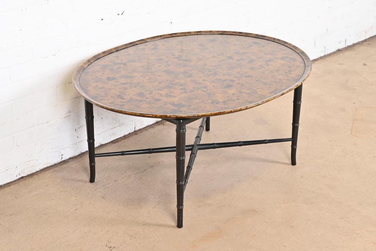 Kittinger Regency Faux Bamboo Coffee Table For Sale at 1stDibs