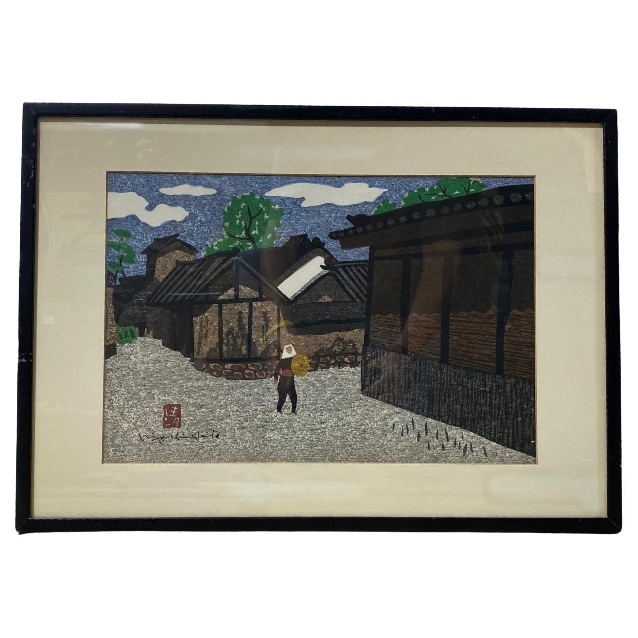 Kiyoshi Saito Signed Japanese Woodblock Print Spring in Aizu For Sale ...