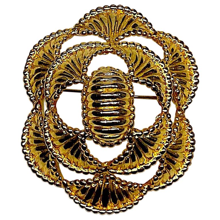 KJL Kenneth Jay Lane Embellished Koi Fish Brooch, Yellow Gold, Crystals ...