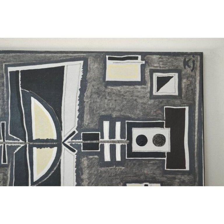 Kjeld Jensen, Oil on Canvas Composition For Sale at 1stDibs
