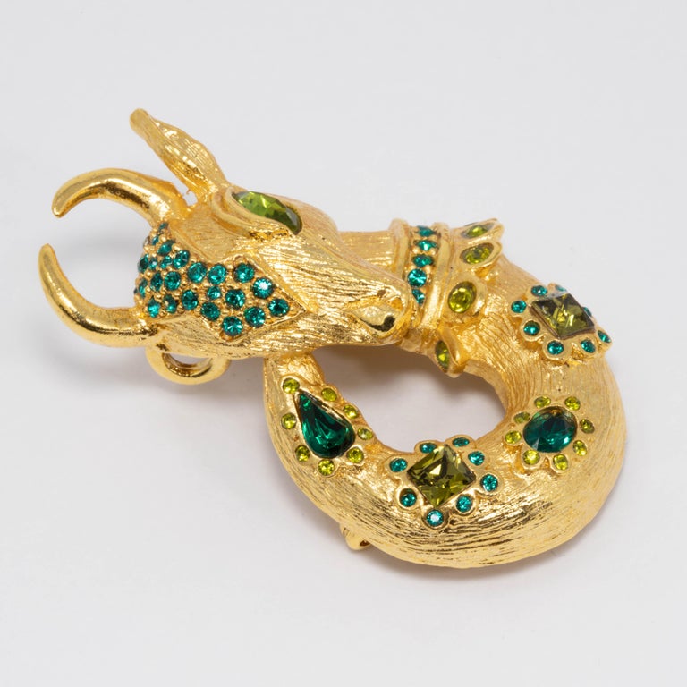 Oscar de la Renta Lane Mythological Fantasy Goat Pin, Brooch, Pendant ...