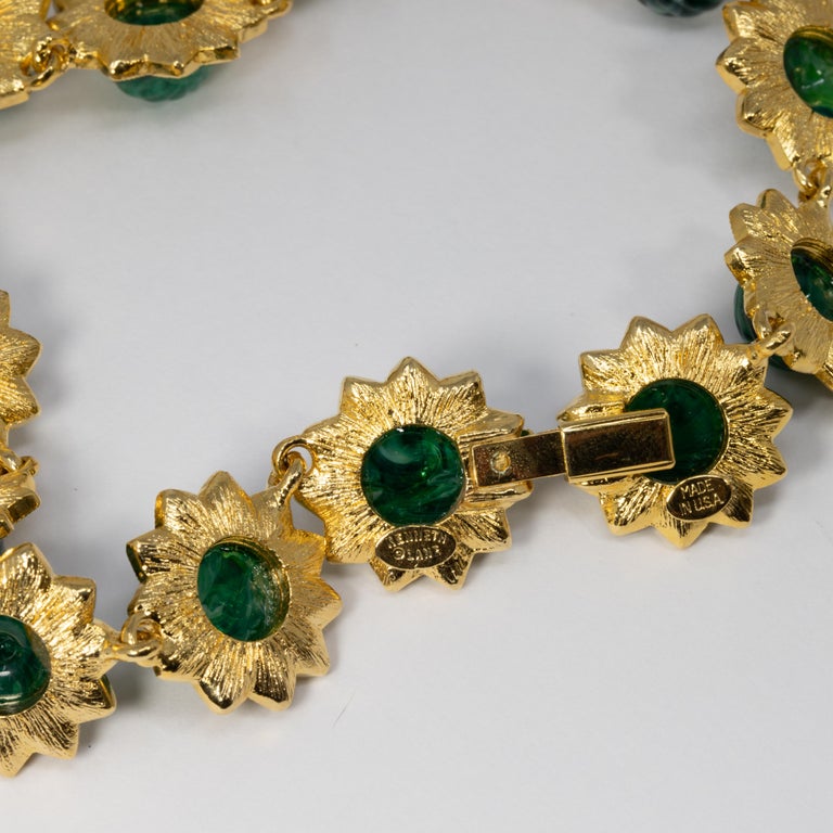 KJL Kenneth Jay Lane Red and Green Drop Accents Necklace w Faux Pearls ...