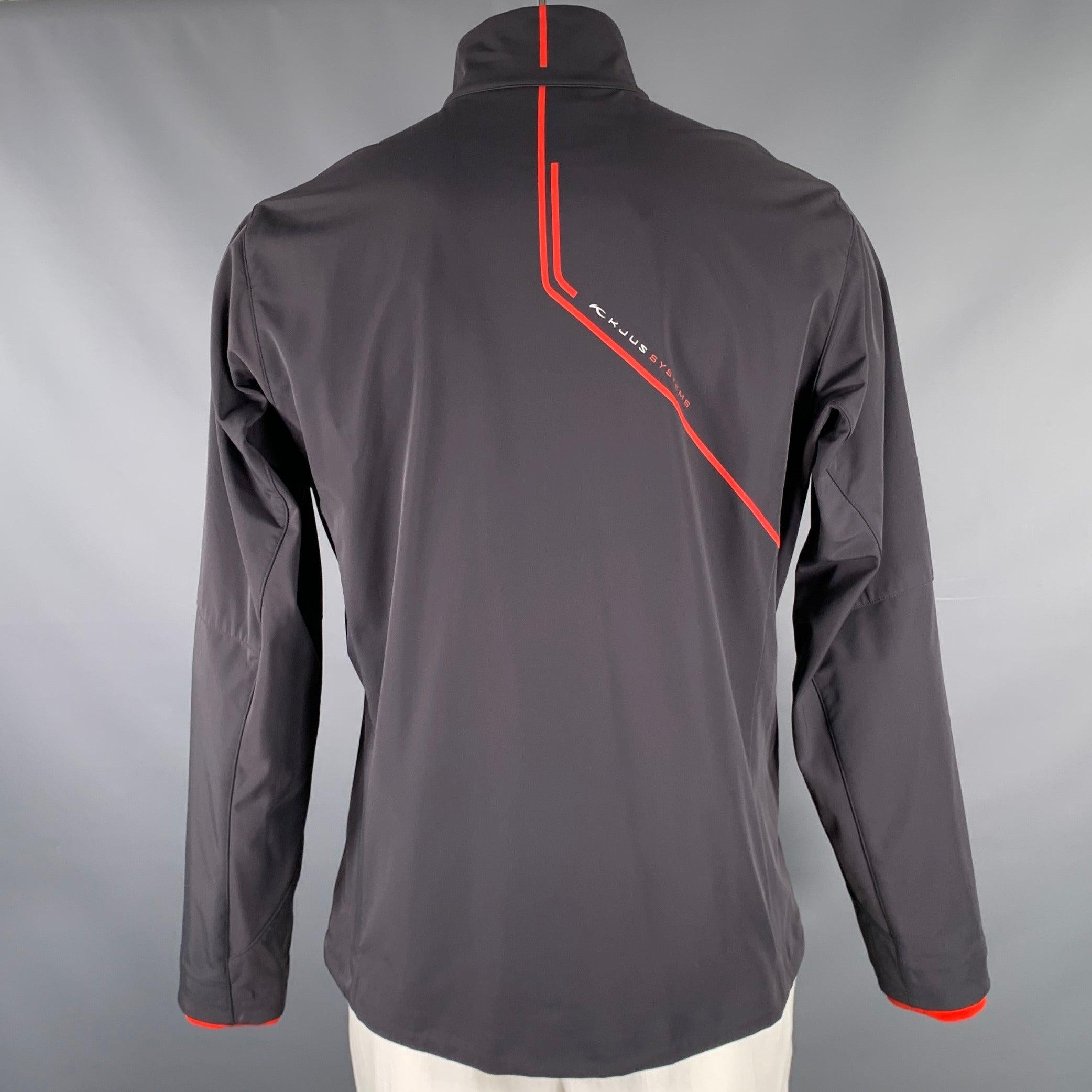 KJUS Size XL Charcoal Grey Nylon Spandex Zip Up Jacket For Sale at 1stDibs