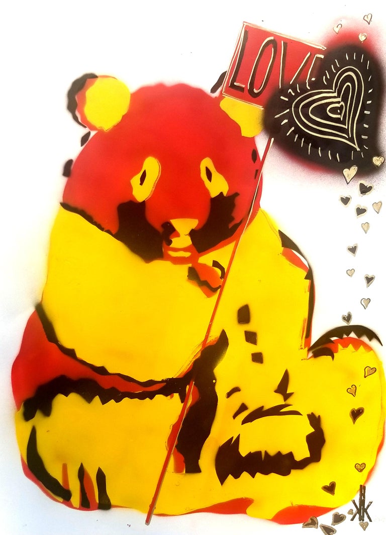 K.K. - Rainbow Panda: PEACE SIGN at 1stDibs