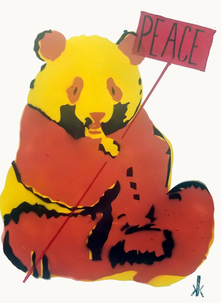 K.K. - Rainbow Panda: PEACE SIGN at 1stDibs