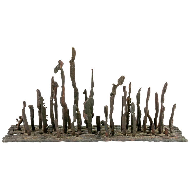 Klaus Ihlenfeld Bronze Platform Sculpture, USA 1950s For Sale at 1stDibs