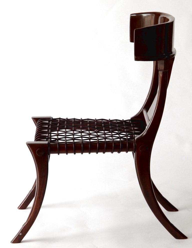 Klismos Chair, Italian Walnut, Brown Stain, Shellac Polish Finish ...