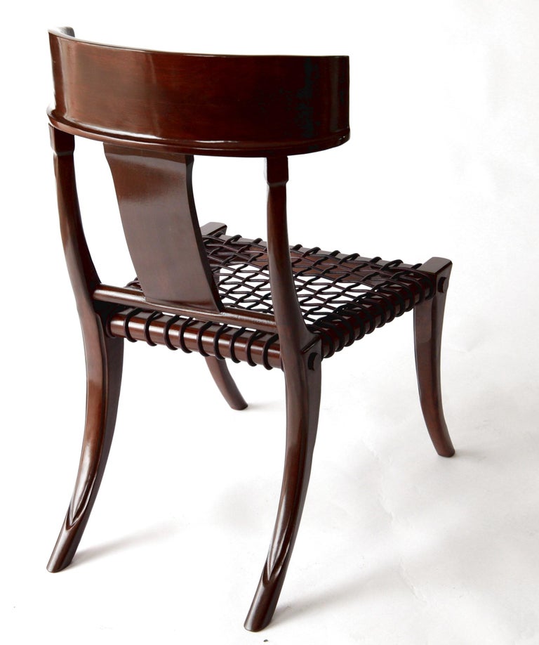 Klismos Chair, Italian Walnut, Brown Stain, Shellac Polish Finish ...