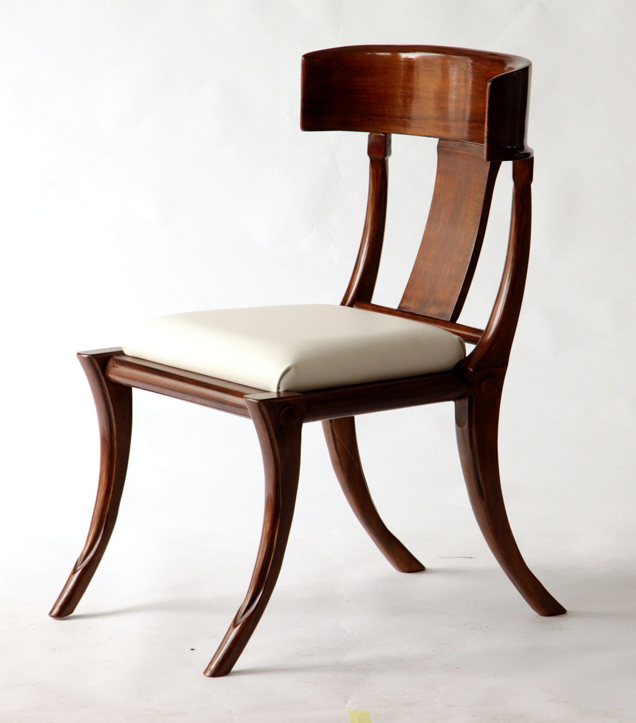 Klismos Chair, Italian Walnut, Medium Brown Stain and Shellak Polish ...