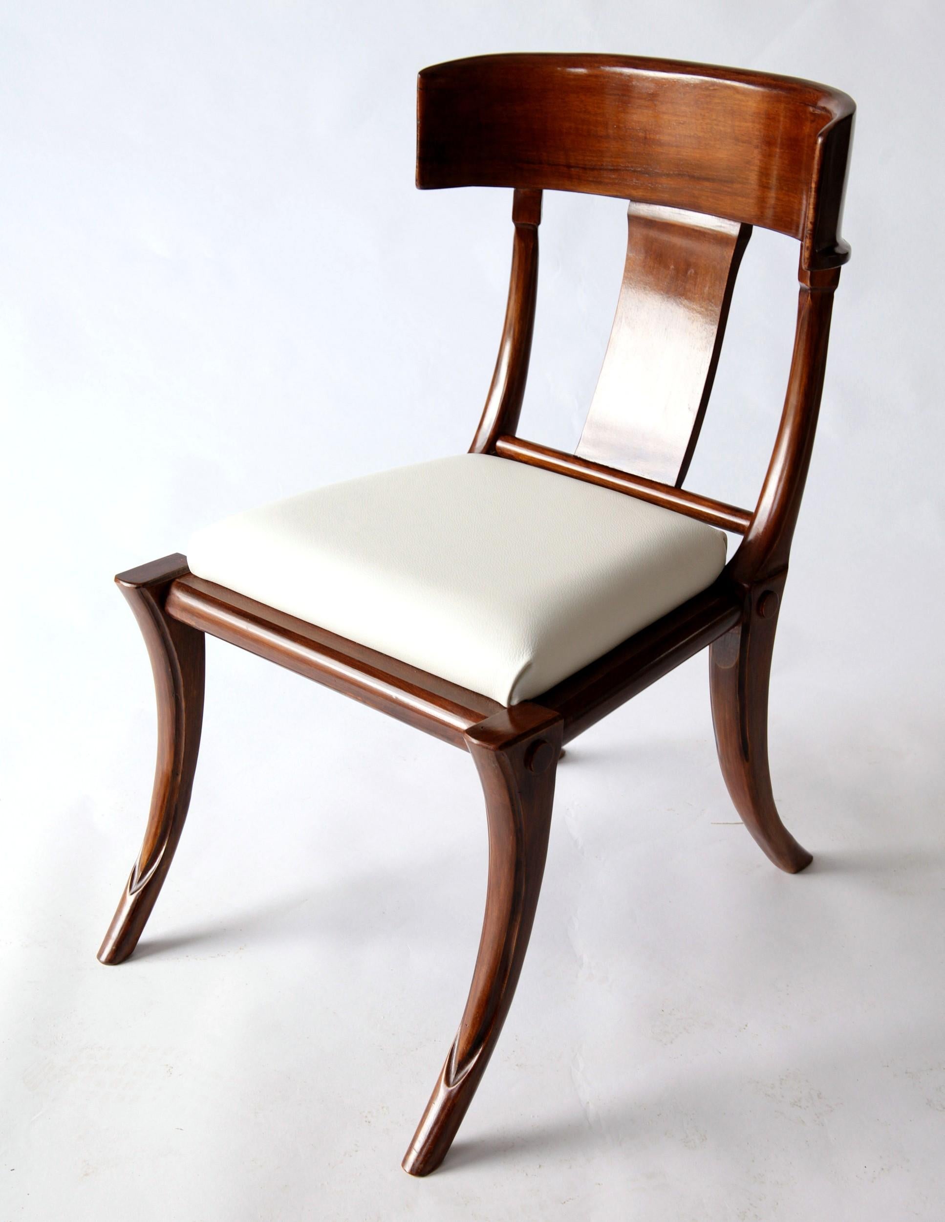 Klismos Chair, Italian Walnut, Medium Brown Stain and Shellak Polish ...