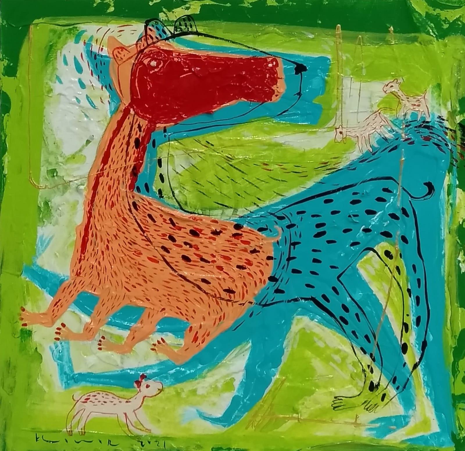 Geoff Greene - Agave Pelona, Painting, Acrylic on Watercolor Paper For ...