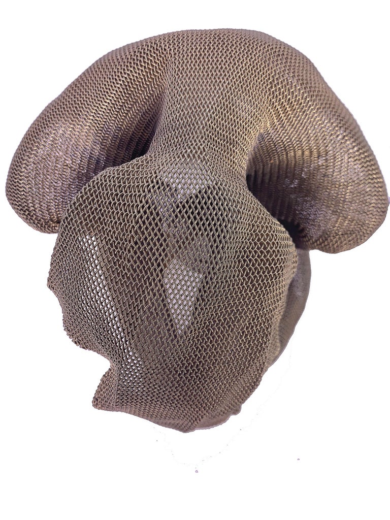 Kneeling Figurative Mesh Sculpture For Sale at 1stDibs