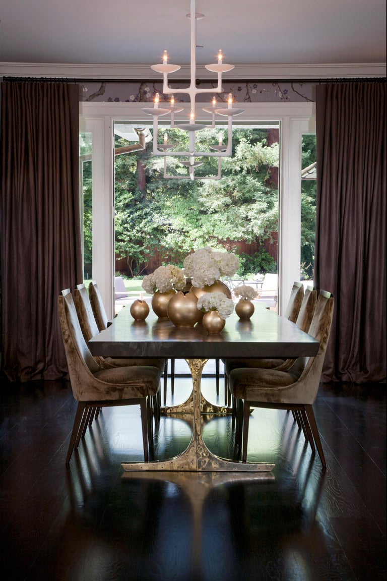 Knight Base Dining Table: Versatile Bronze Base Dining Table with ...