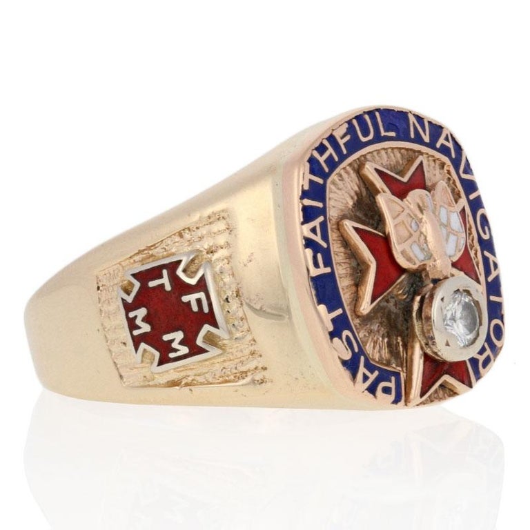 Customizable Knights of Columbus Past Faithful Navigator Ring, 14k Gold ...