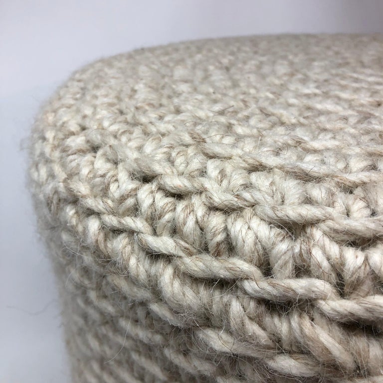 Knitted Stool with Wood Legs at 1stDibs | knitted stool with legs