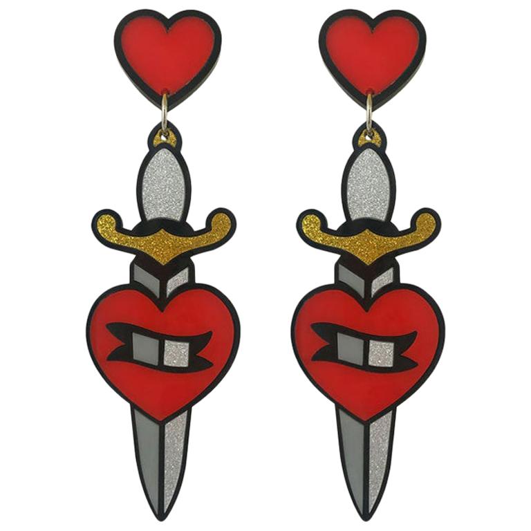 Sheena is a punk rocker earrings For Sale at 1stDibs
