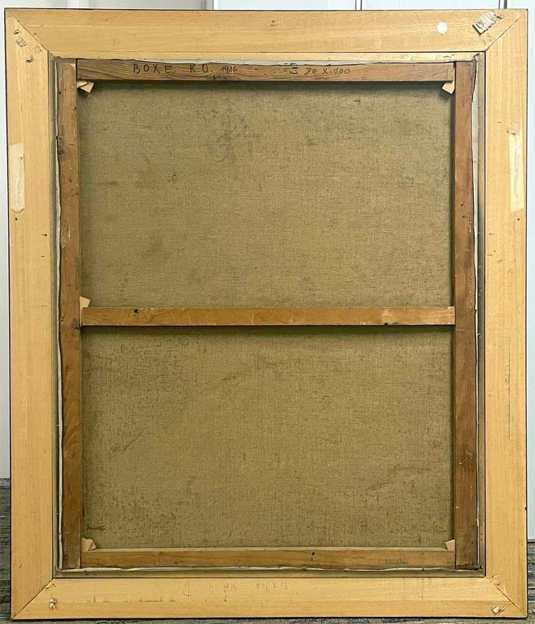 "Knockout," Dramatic Art Deco Painting of Boxers, Possibly 1936 ...