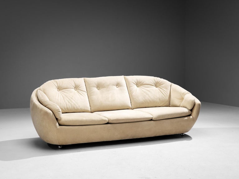 Knoll Antimott Sofa in Off-White Alcantara For Sale at 1stDibs