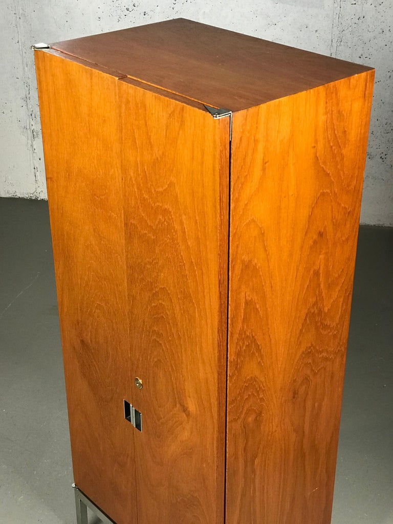 Cabinet Chest in Teak and Chrome by Knoll at 1stDibs