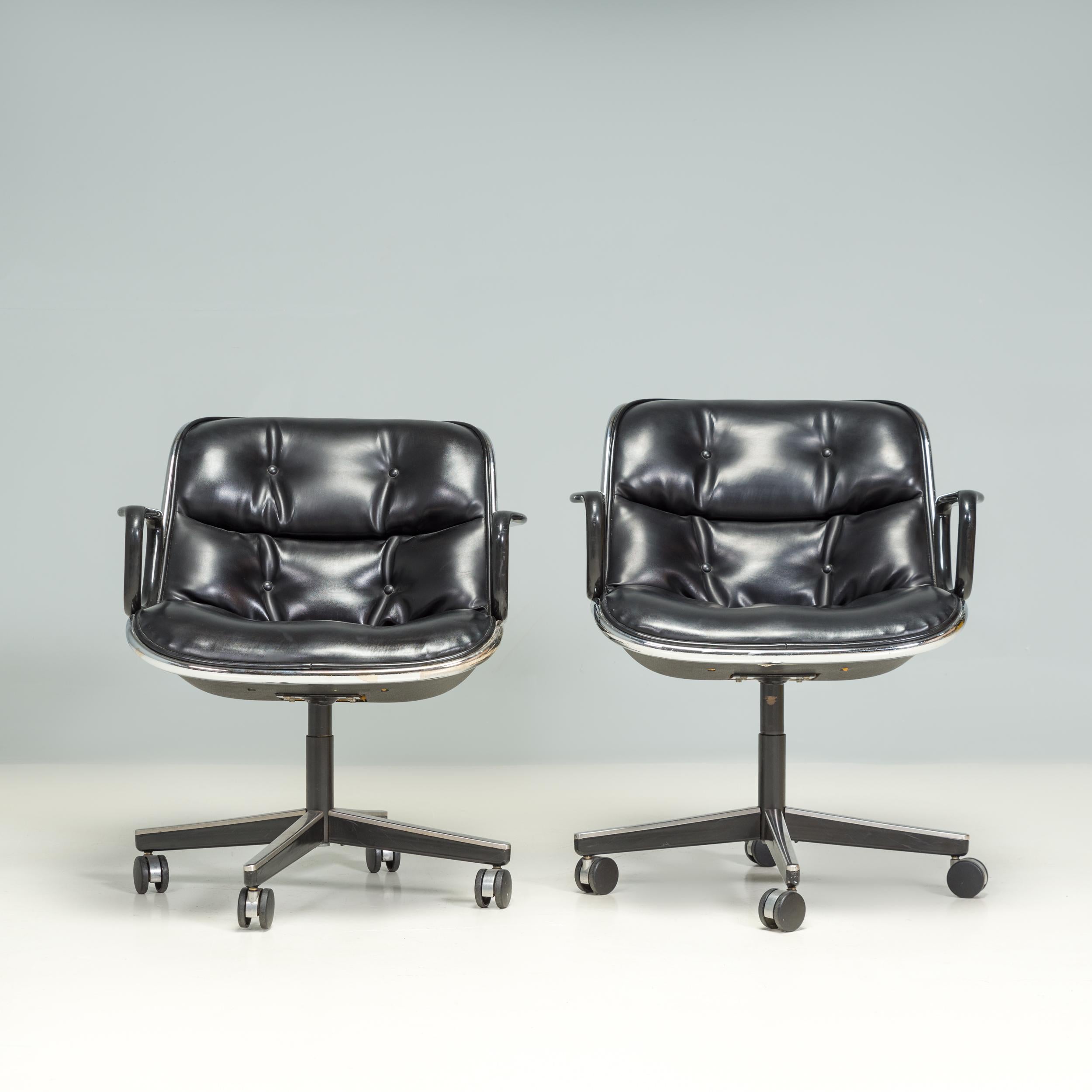 Pair Of Charles Pollock Executive Desk Chairs at 1stDibs