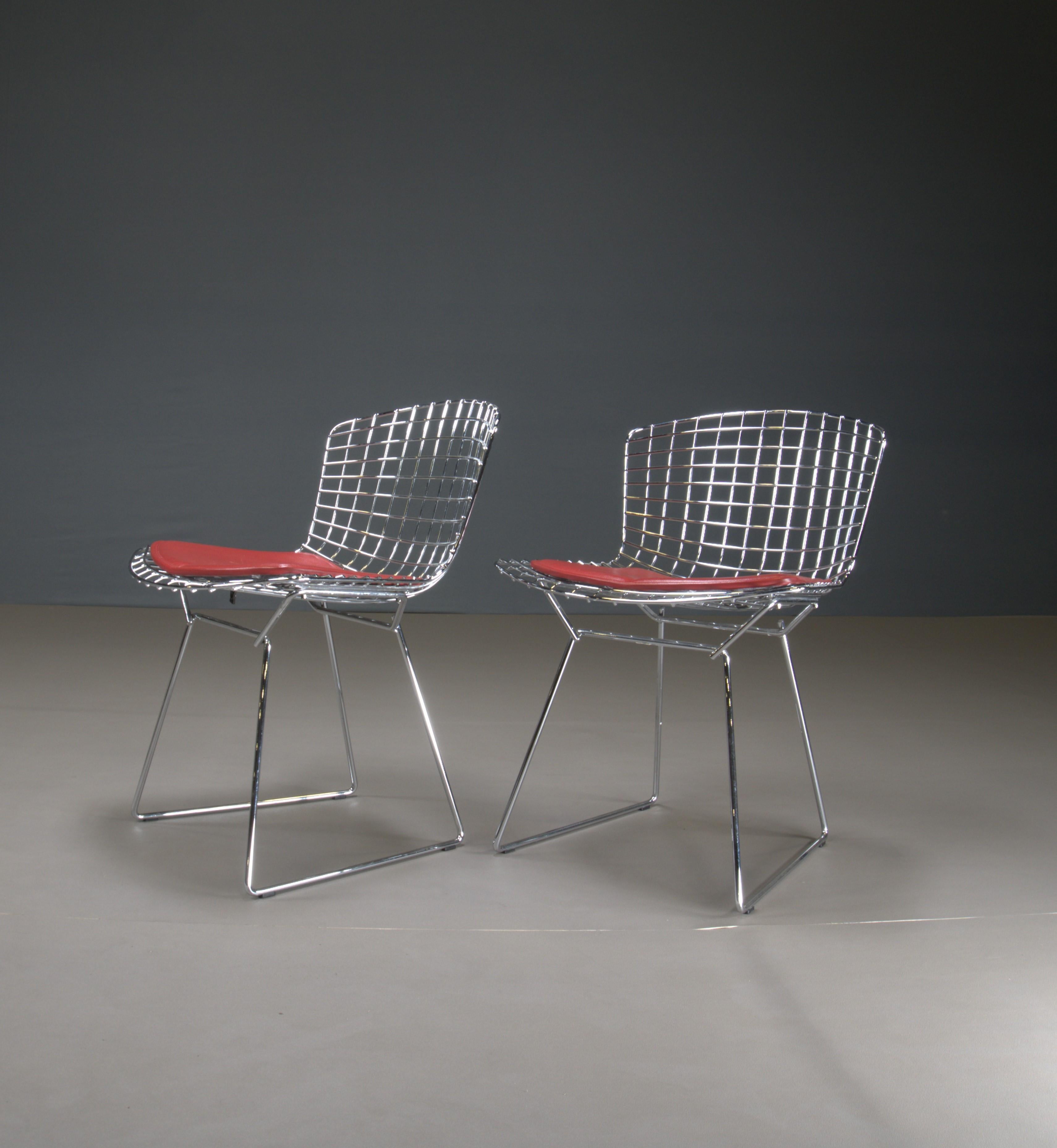 Knoll by Harry Bertoia Dining Chairs, Set of 4 For Sale at 1stDibs