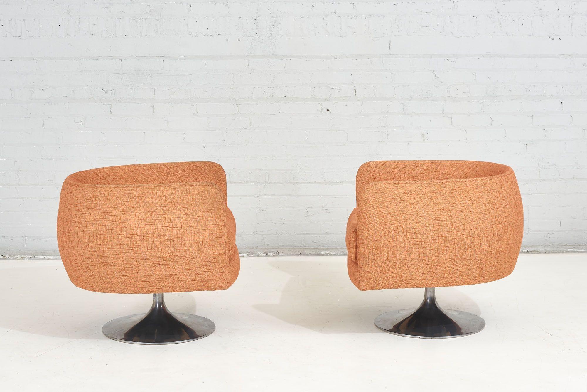 Knoll Joseph D'urso Pair Swivel Lounge Chairs, 1960 at 1stDibs