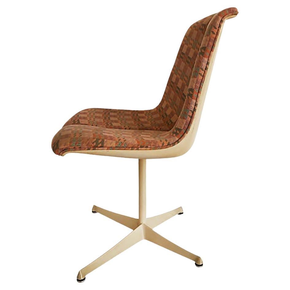 Vintage Swedish Mid-Century Leather Swivel Arm Chair For Sale at ...