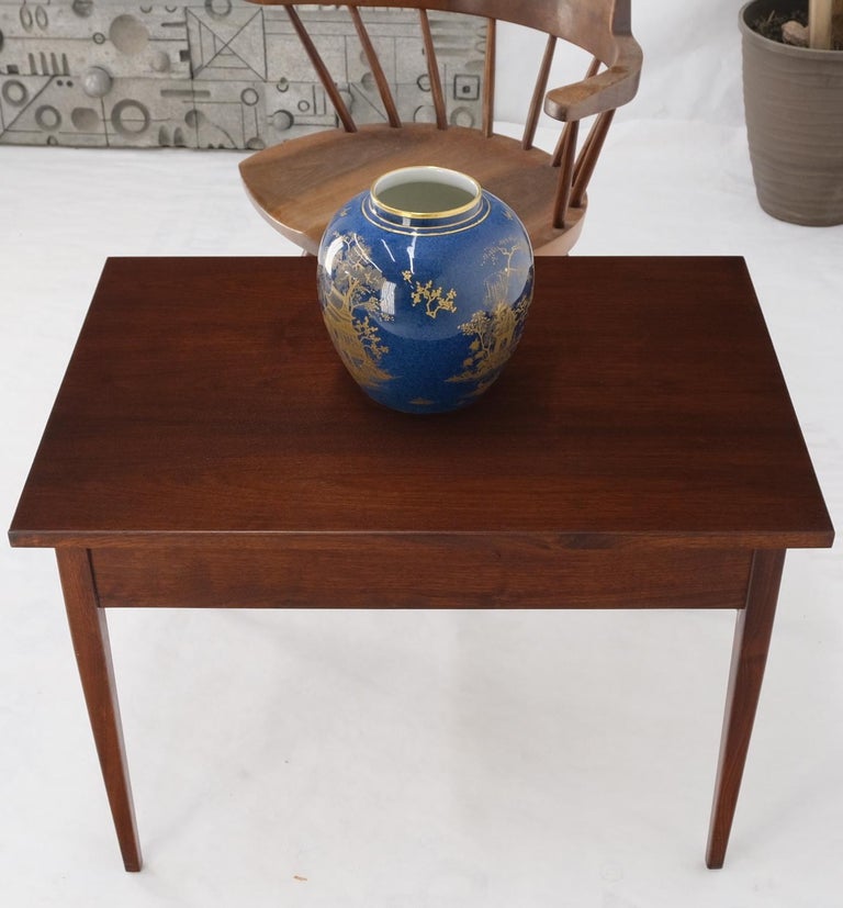 Knoll Risom One Drawer Oiled Walnut Tapered Legs End Side Table Stand ...