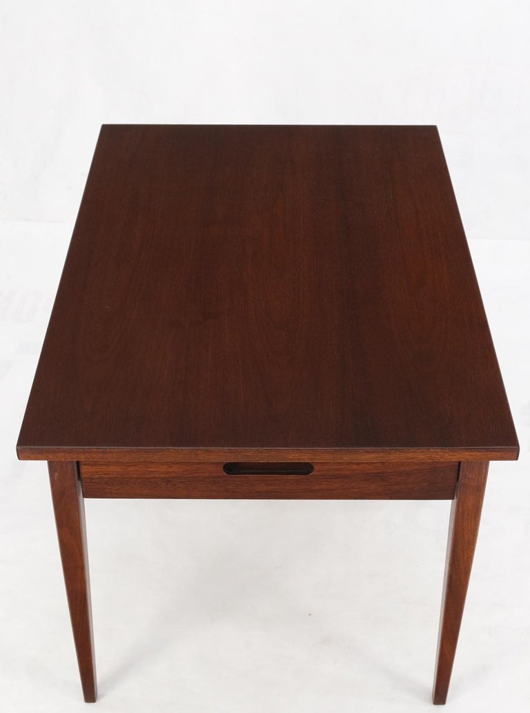 Knoll Risom One Drawer Oiled Walnut Tapered Legs End Side Table Stand ...