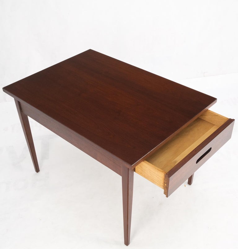 Knoll Risom One Drawer Oiled Walnut Tapered Legs End Side Table Stand ...