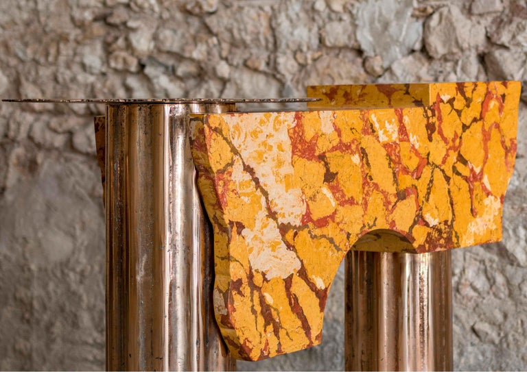 Knossos Console in Casted Bronze and Marmo di Rima For Sale at 1stDibs ...