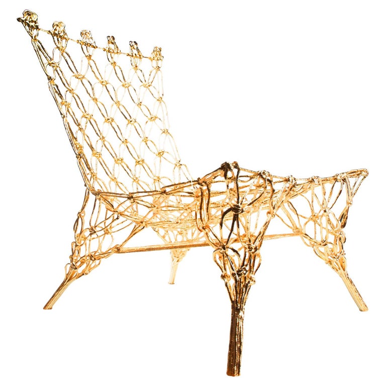 Knotted Chair, Gold, by Marcel Wanders, Hand-Knotted Chair, 2009 ...