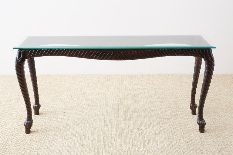 Knotted Rope Carved Console Table or Sofa Table at 1stDibs | sofa ...