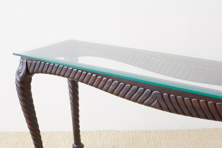 Knotted Rope Carved Console Table or Sofa Table at 1stDibs | sofa ...
