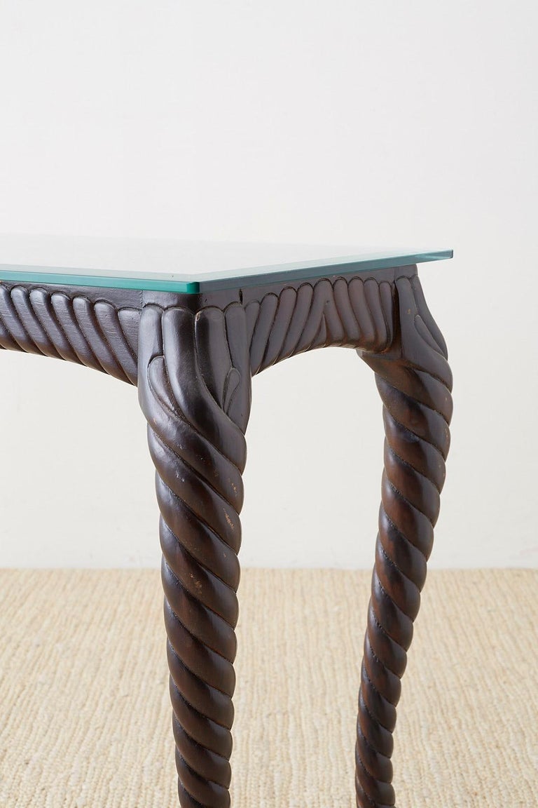 Knotted Rope Carved Console Table or Sofa Table at 1stDibs | sofa ...