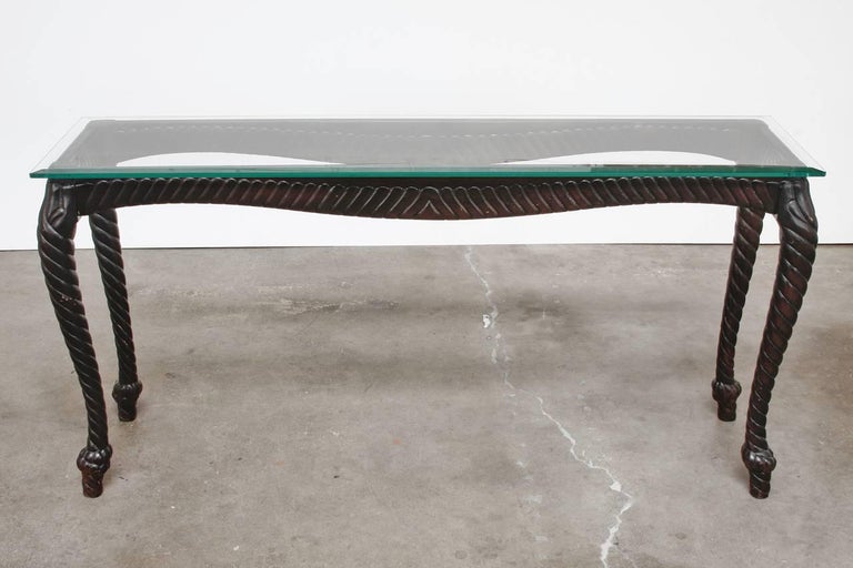 Knotted Rope Carved Console Table or Sofa Table at 1stDibs | sofa ...