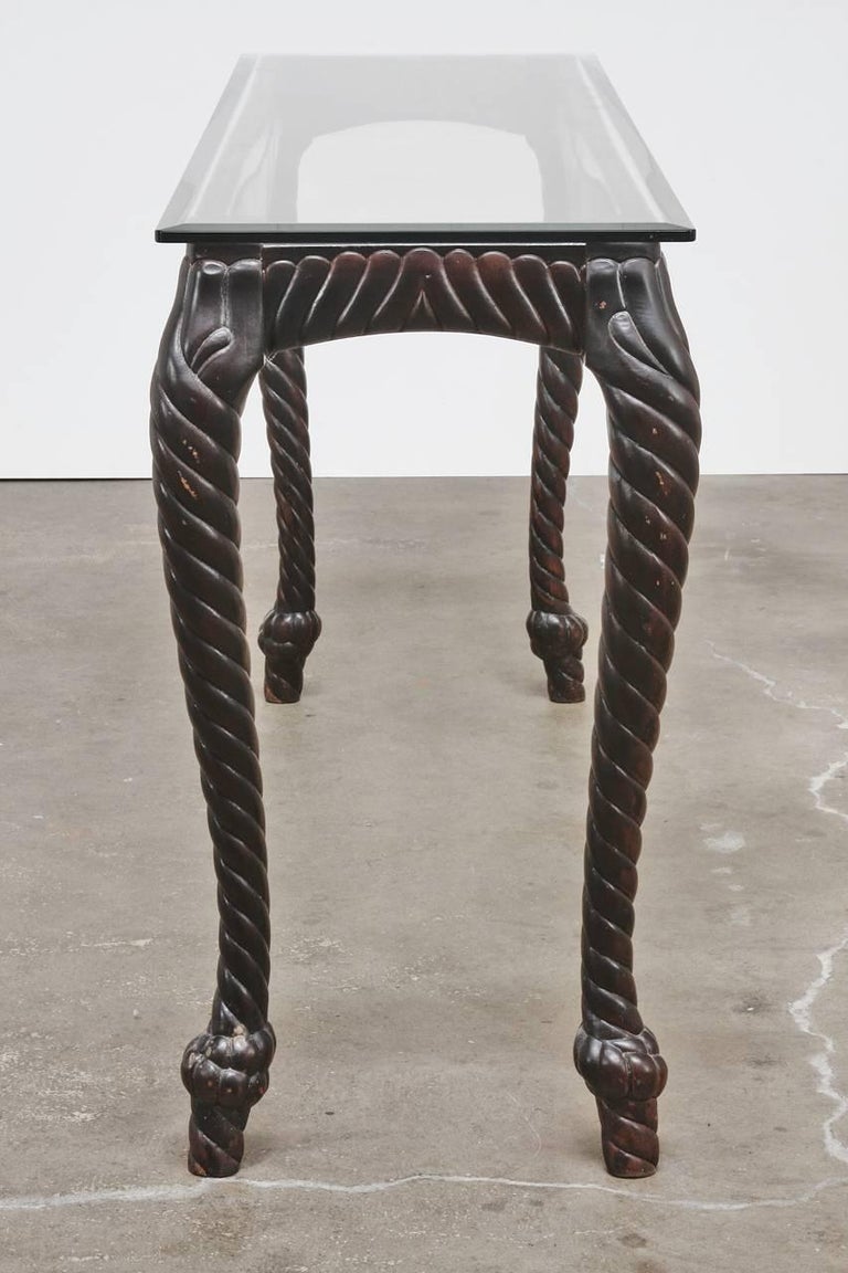 Knotted Rope Carved Console Table or Sofa Table at 1stDibs | sofa ...