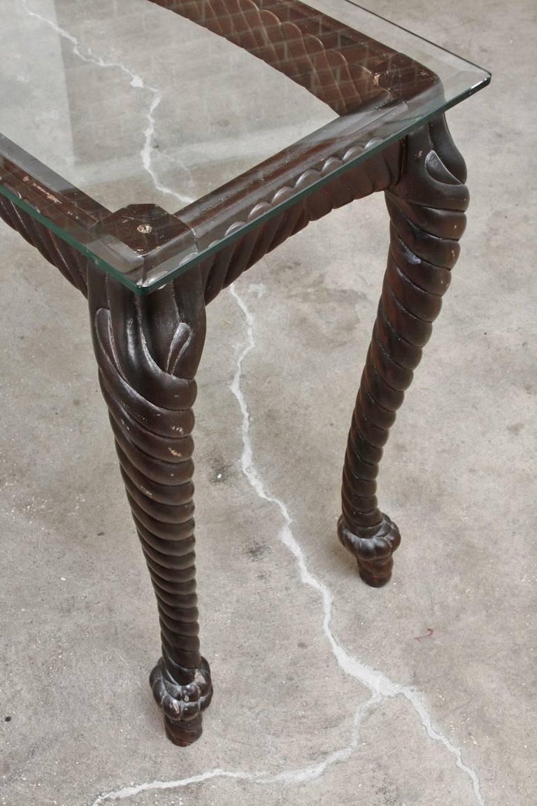 Knotted Rope Carved Console Table or Sofa Table at 1stDibs | sofa ...