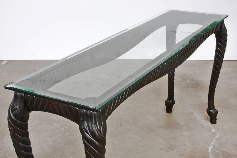 Knotted Rope Carved Console Table or Sofa Table at 1stDibs | sofa ...