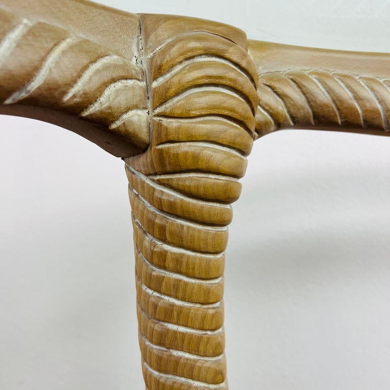 Knotted Rope Carved Wood Dining Table For Sale at 1stDibs