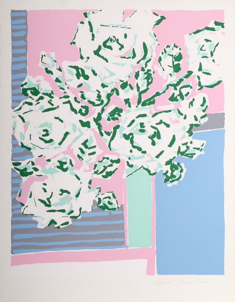 Knox Martin - Flowers, Silkscreen by Knox Martin For Sale at 1stDibs